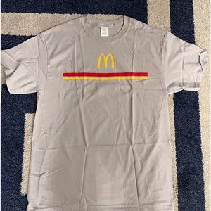 McDonald's | Shirts | Mcdonalds Golden Arches Logo Stripe Stripes Gray ...